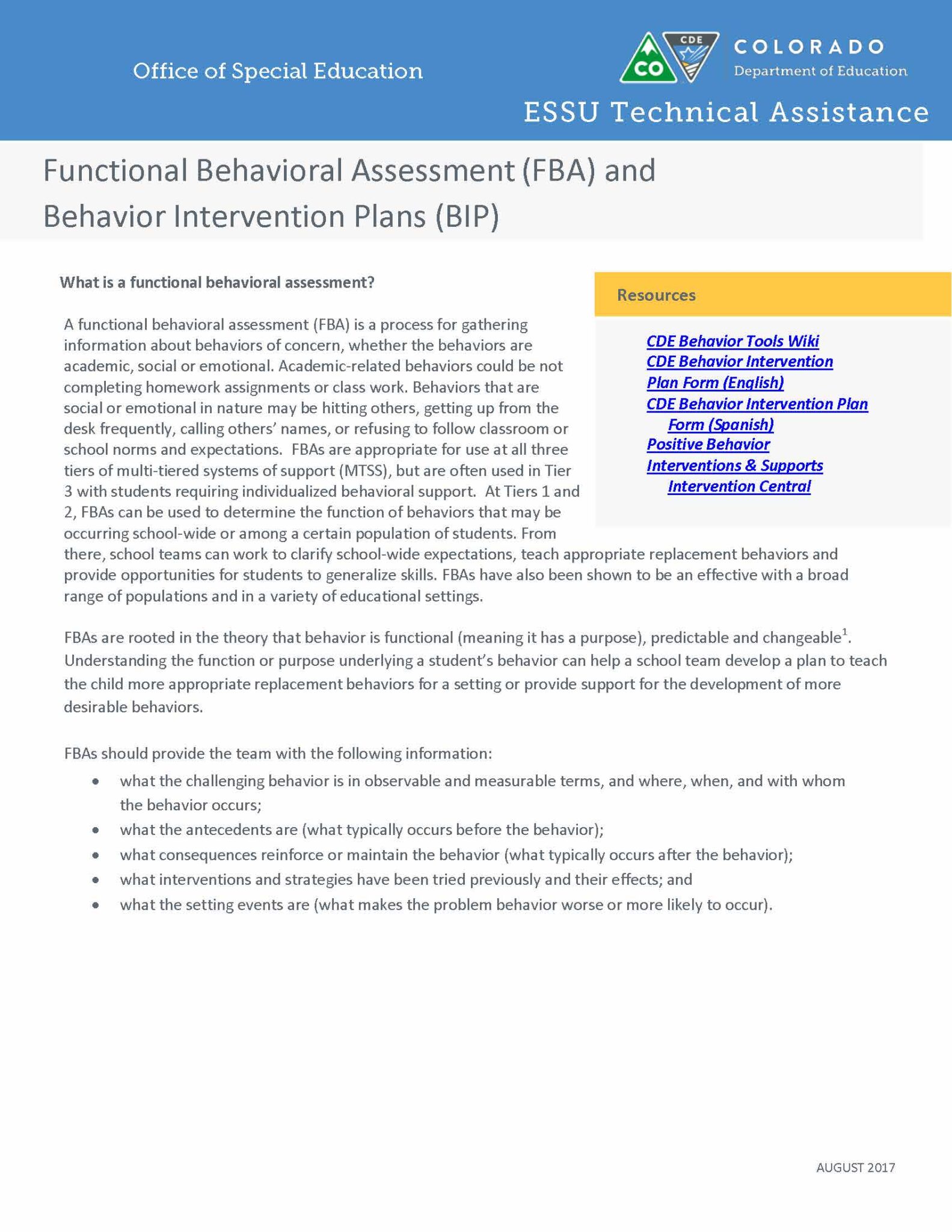 Assessment Resources – Psychological Services in NC Public Schools