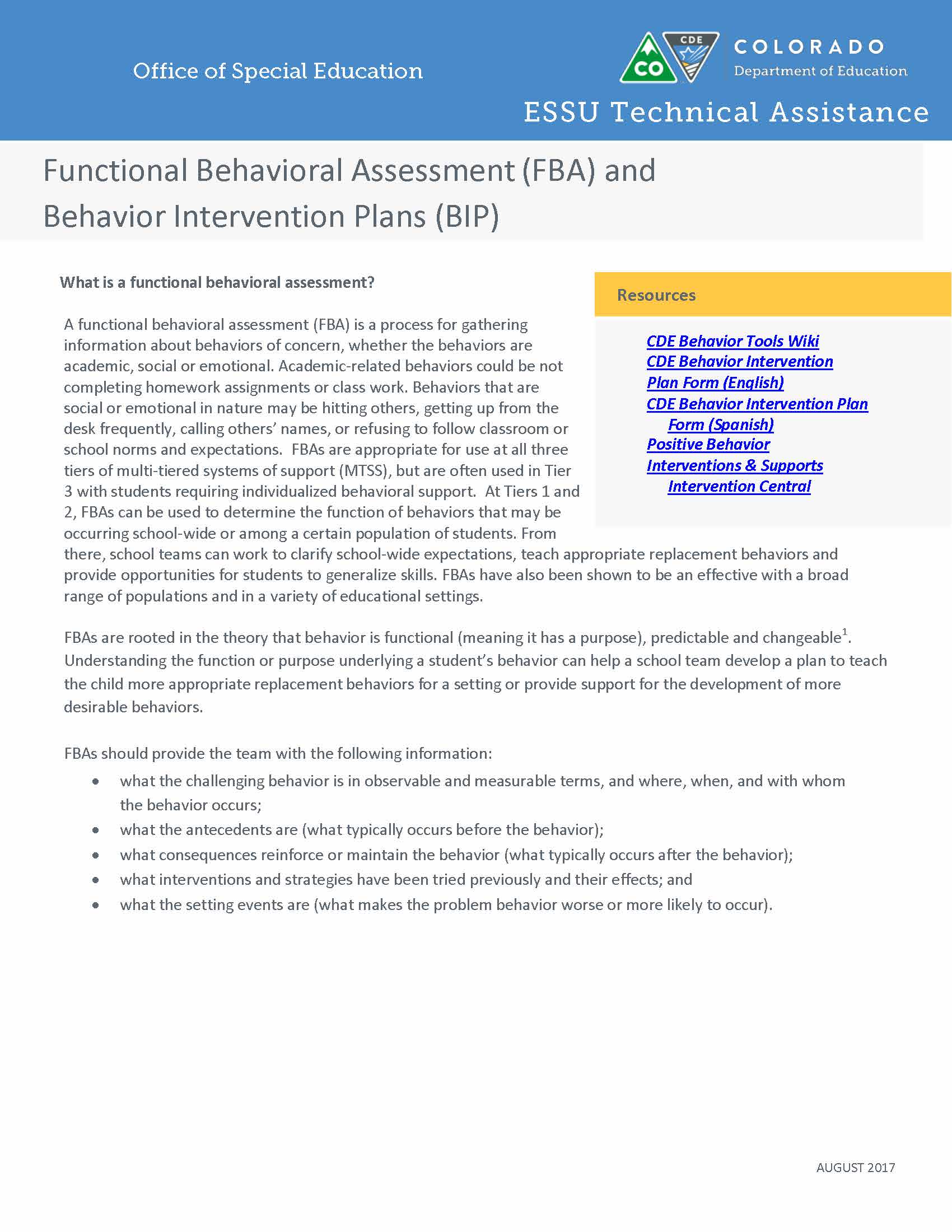 Assessment Resources – Psychological Services in NC Public Schools